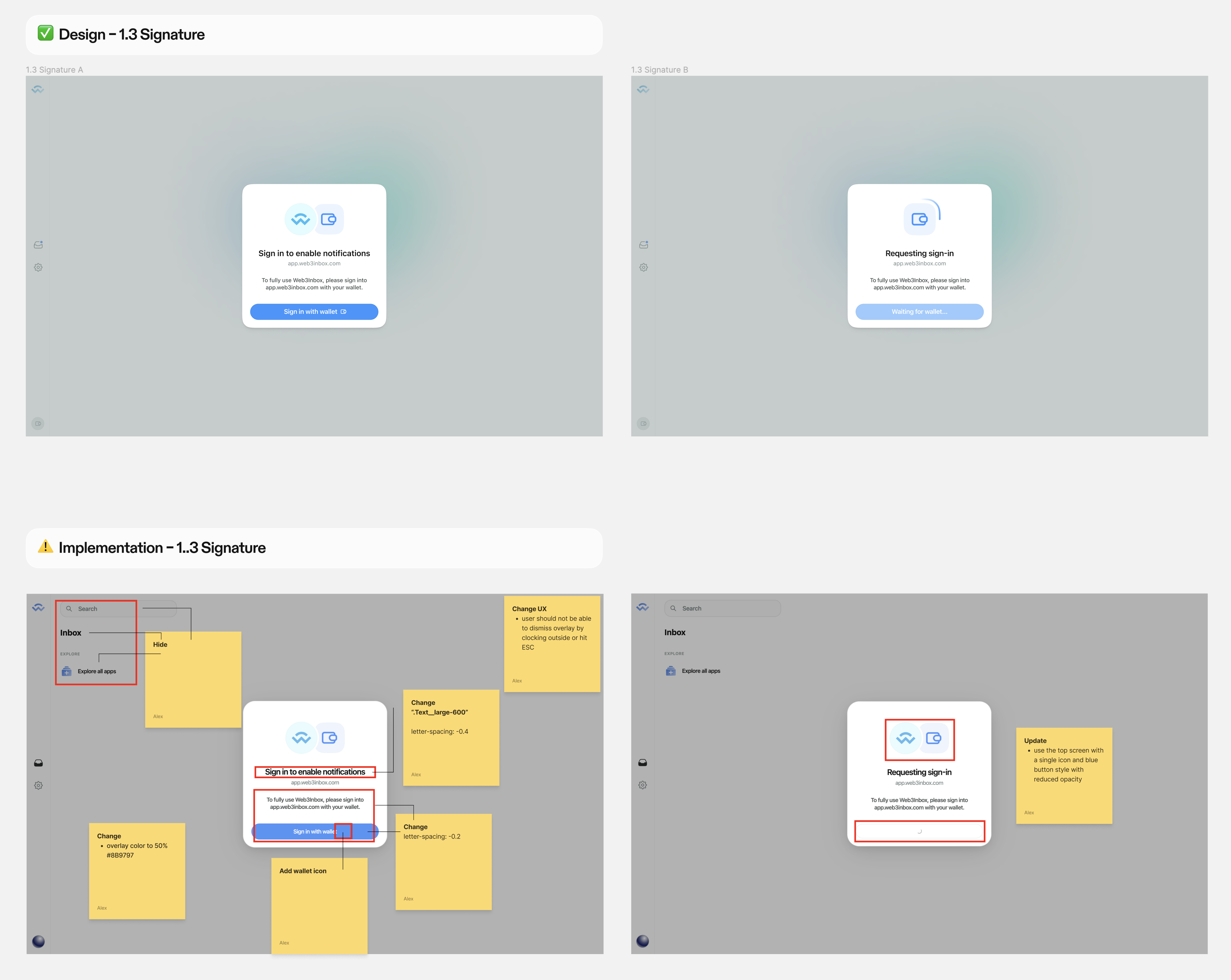 Improve Signature page · Issue #252 · WalletConnect/web3inbox · GitHub