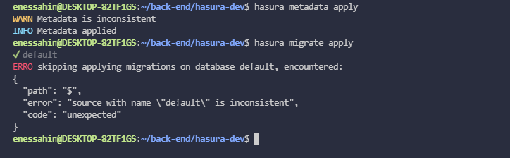 Source with name default is inconsistent when migrate cloud to local · Issue #7646 · hasura ...