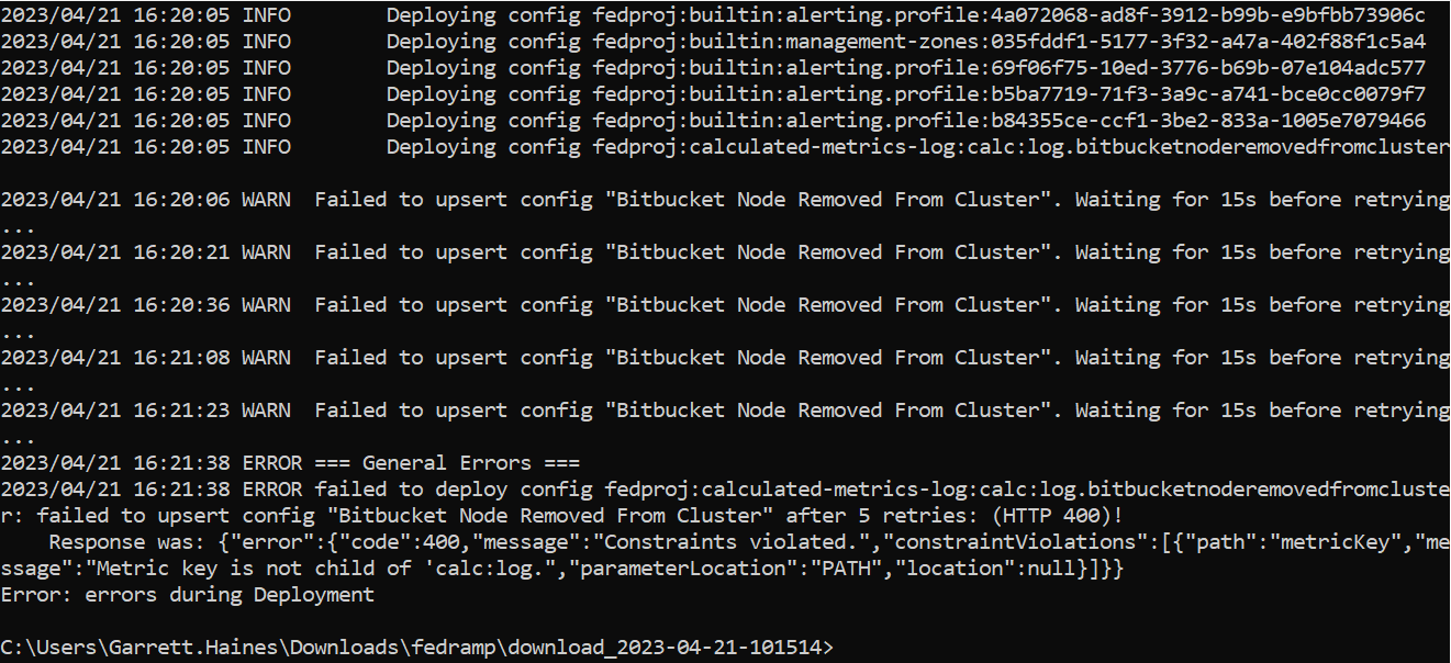 Monaco 2.0.1 - Failed to deploy BitBucketNodeRemovedFromCluster ... Monaco 2.0.1 - Failed to deploy BitBucketNodeRemovedFromCluster ...