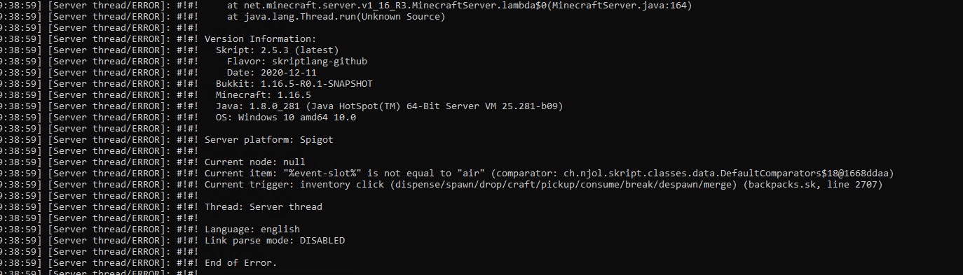 Problem With Checking If Event Slot Is Air · Issue 3735 · Skriptlang Skript · Github