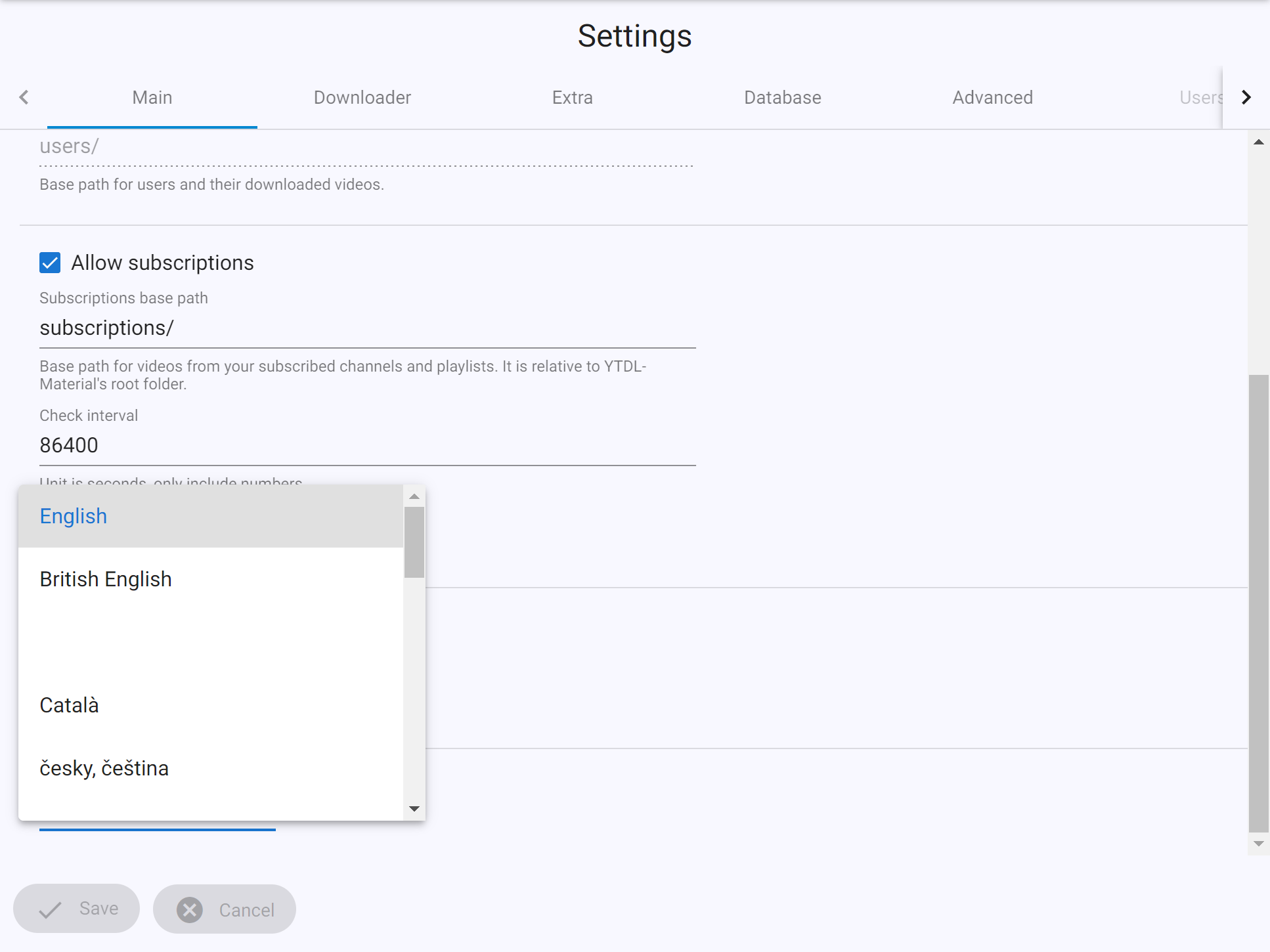 [BUG] Empty entries in languages list in settings · Issue #563 · Tzahi12345/YoutubeDL-Material ...