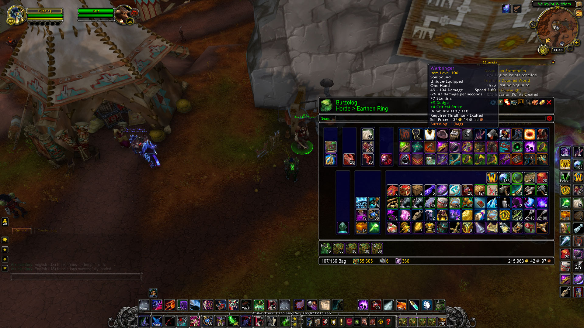 item level sort improperly sorts ilvl 1000 legendaries · Issue #984 ...