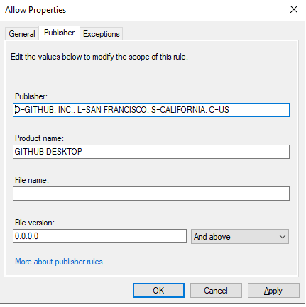 Github Desktop and AppLocker-Rules · Issue #16604 · desktop/desktop · GitHub
