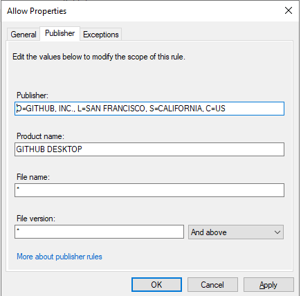 Github Desktop and AppLocker-Rules · Issue #16604 · desktop/desktop · GitHub
