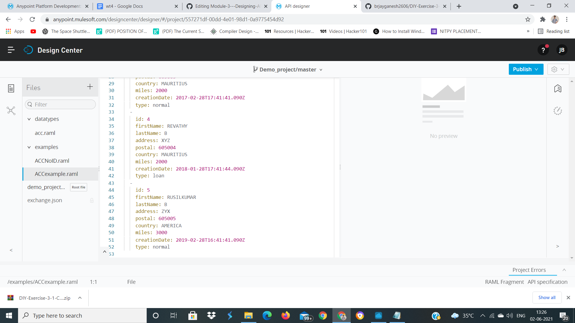 GitHub - brjayganesh2606/Module-3-Designing-APIs GitHub - brjayganesh2606/Module-3-Designing-APIs