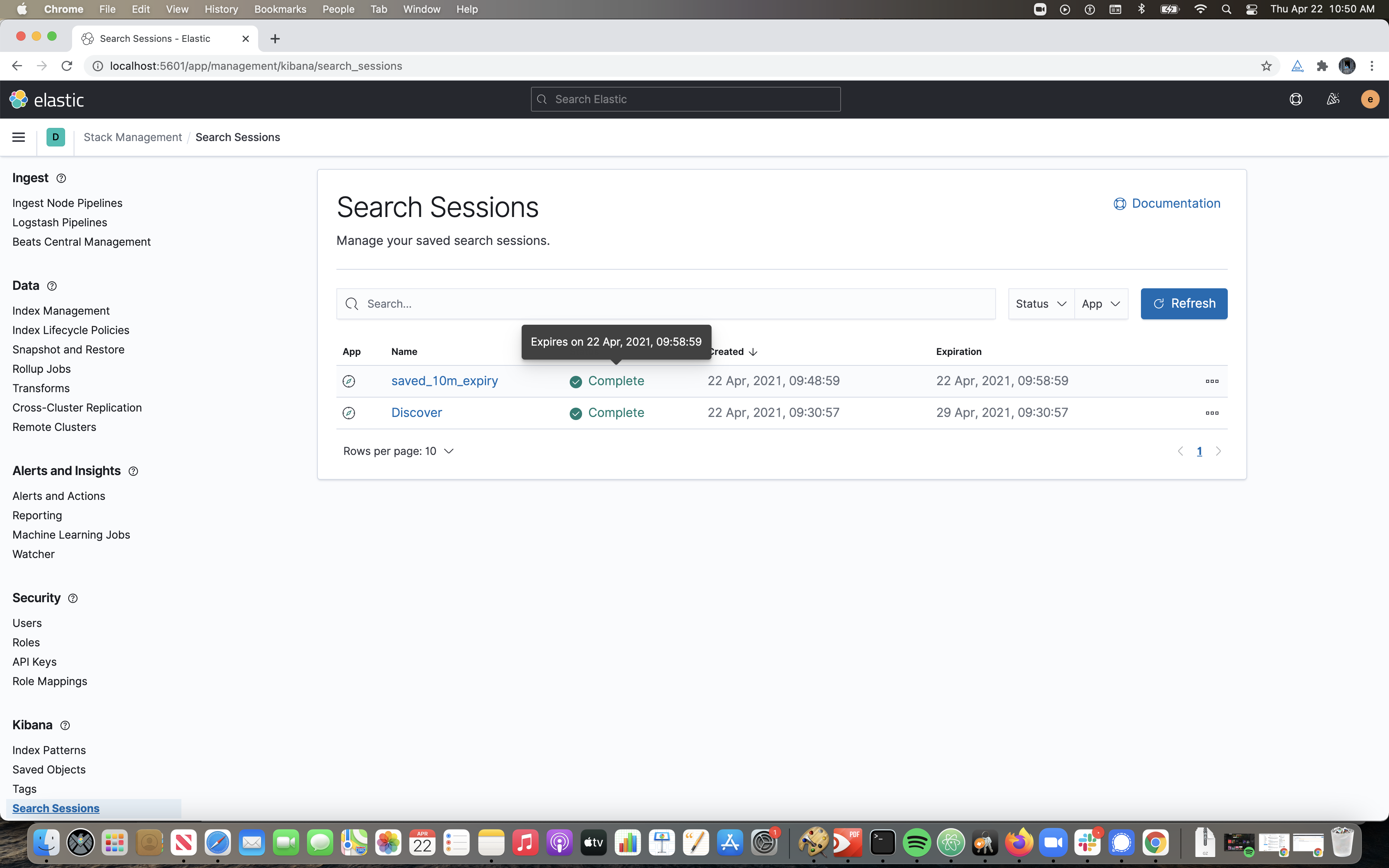 User clicking on expired search session shows error · Issue #98028 ...