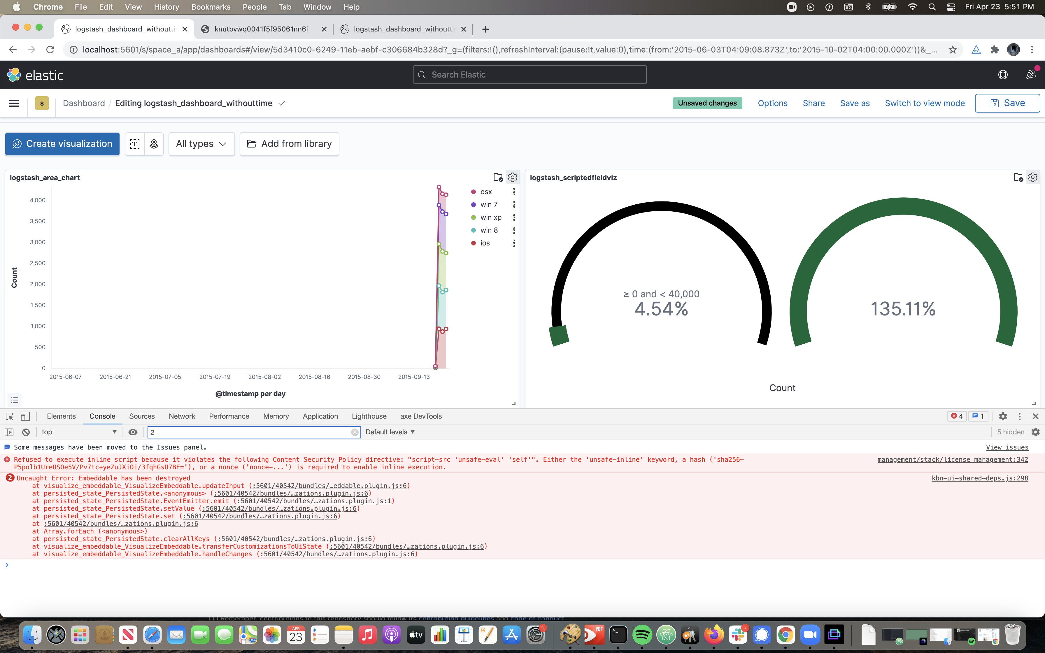 Clicking edit on dashboard throws up embeddable destroyed error in browser console · Issue ...