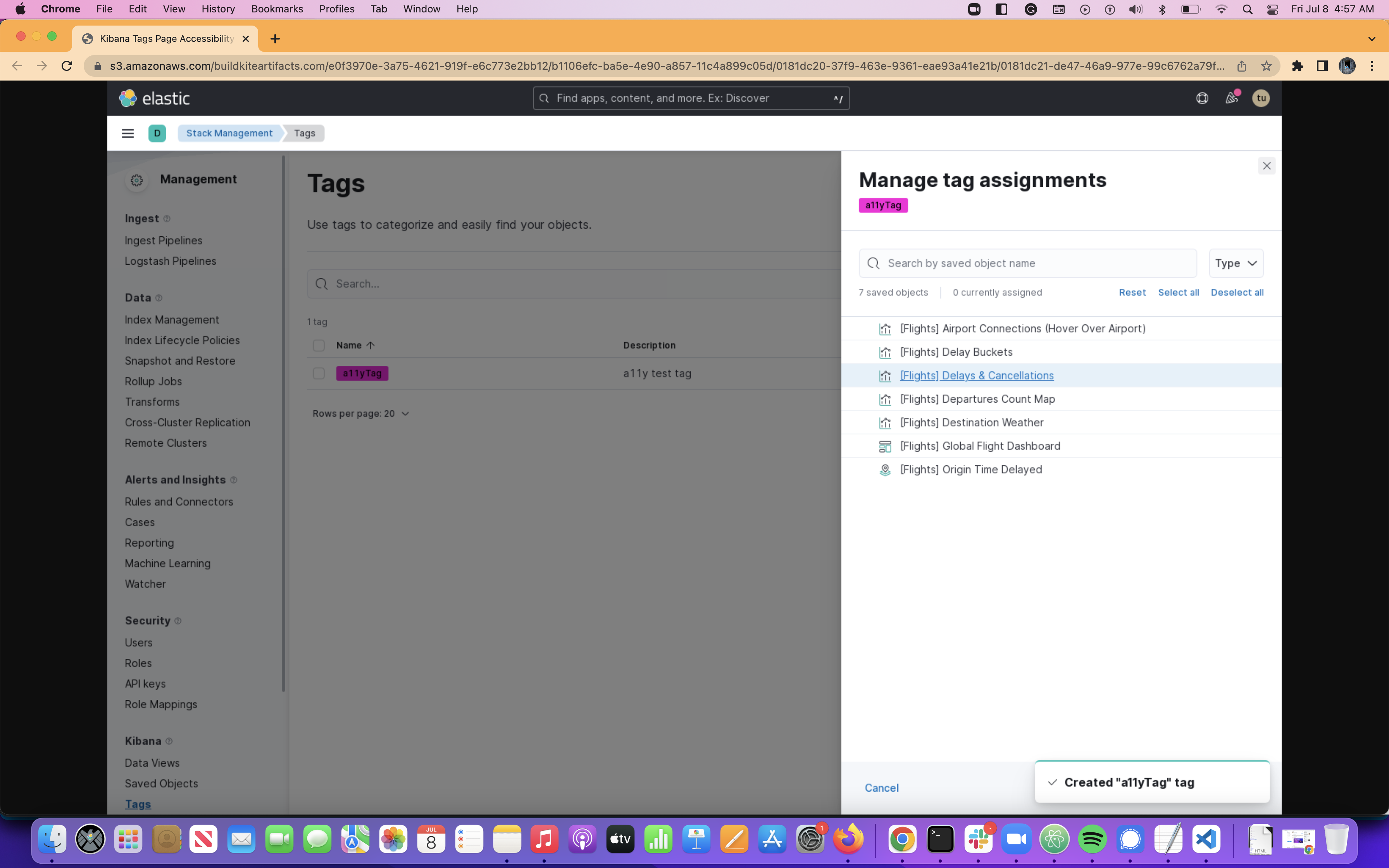 Tag assignment panel a11y error - [aria-input-field-name]: Ensures every ARIA input field has an ...