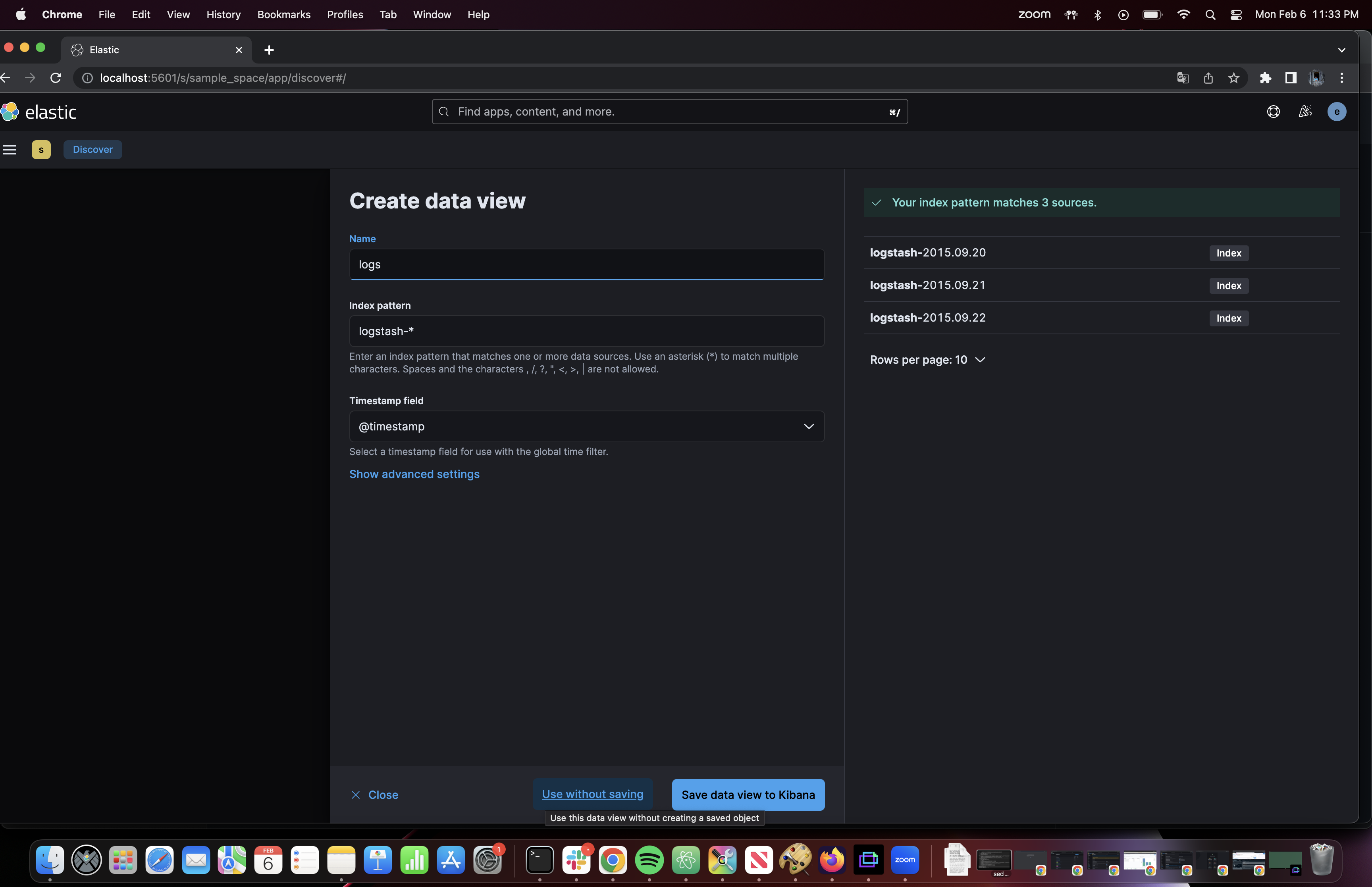 User Shouldnt Be Allowed To Create A Saved Search On Kibana When There Is A Single Adhoc