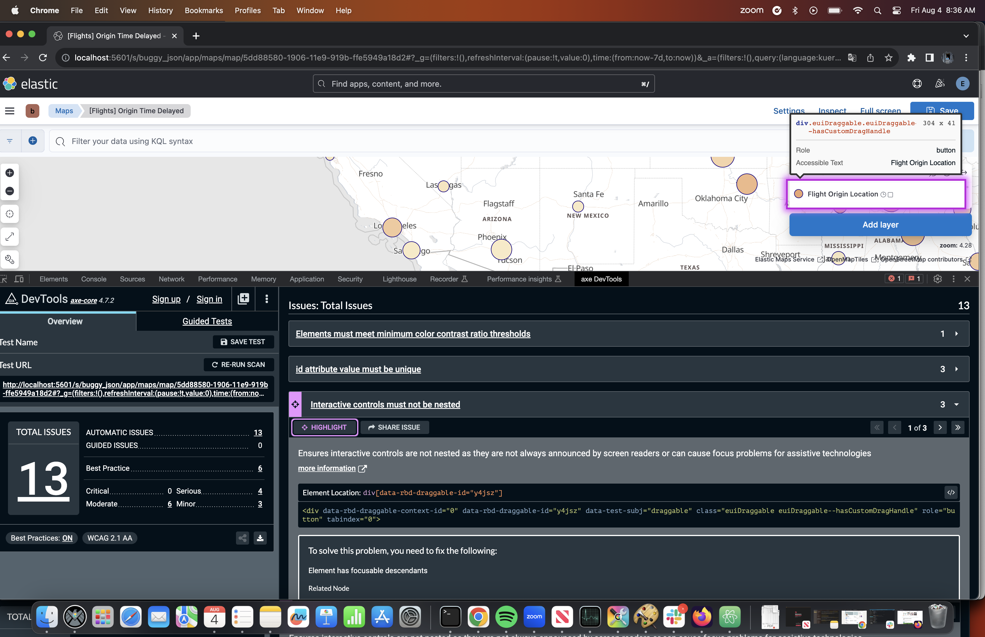 Interactive Controls Must Not Be Nested A11y Violation On Maps Layers · Issue 163166 · Elastic 