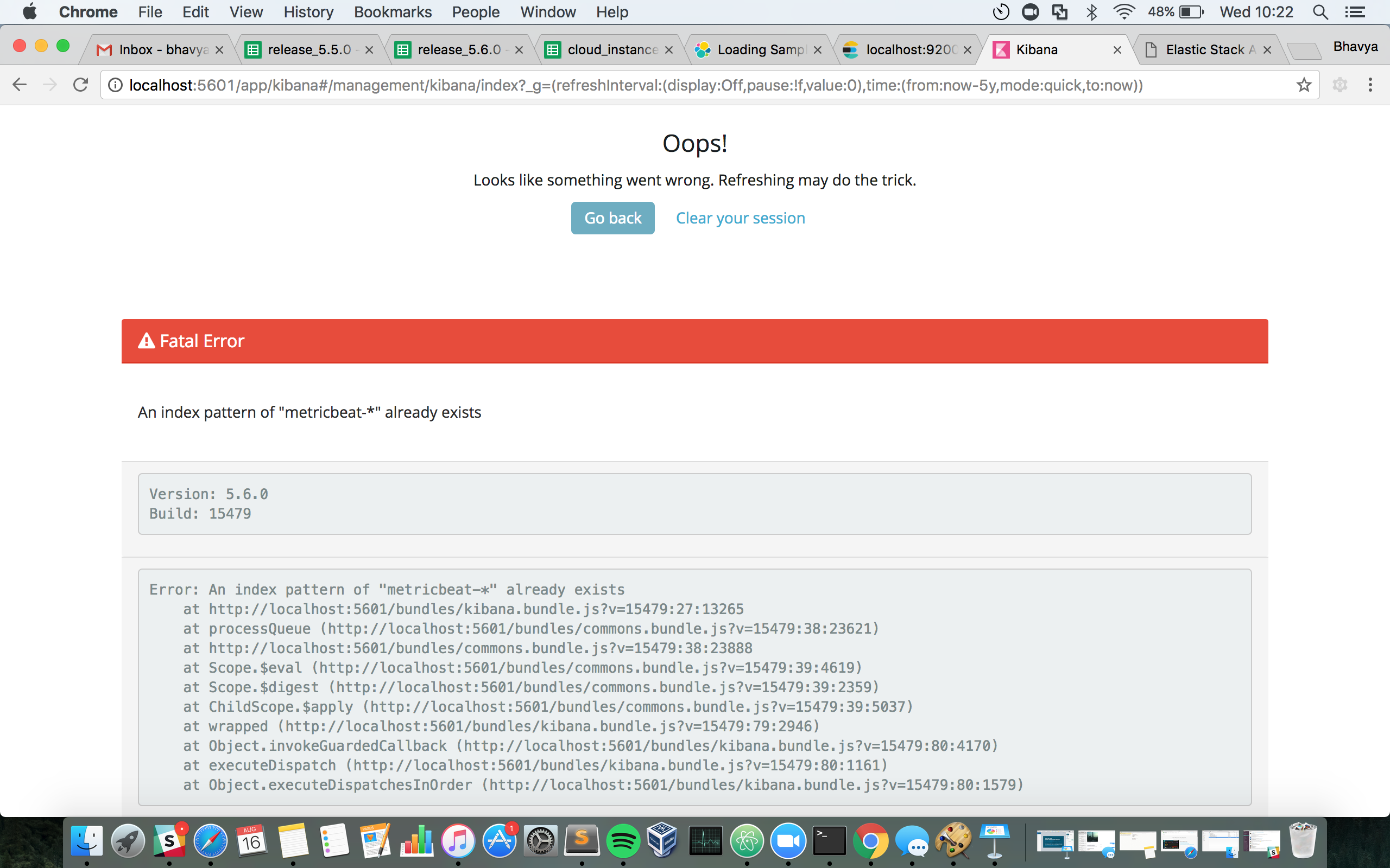 Canceling On A Index Creation Makes Kibana Display Fatal Error · Issue 13530 · Elastickibana