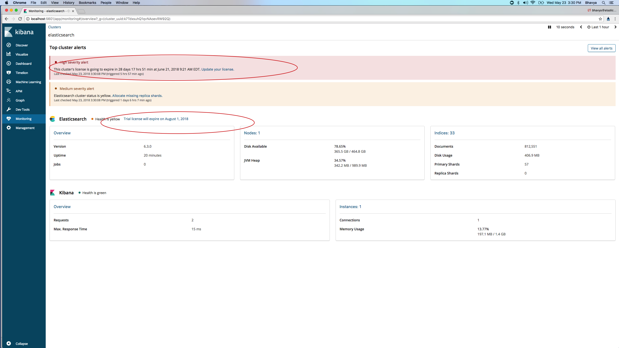 Cluster alert for license expiry isn't getting updated and displays ...
