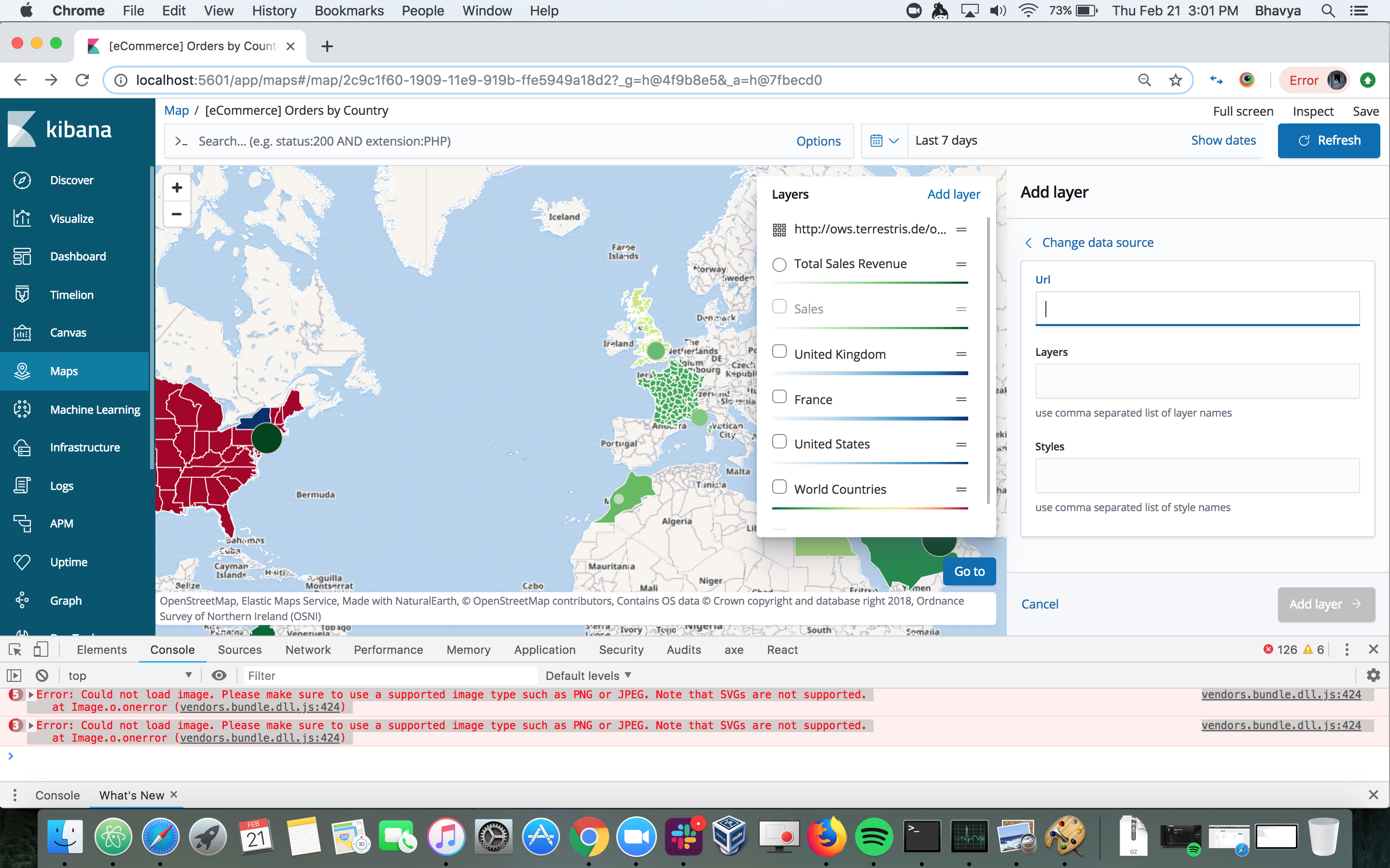 Maps Adding Wrong Parameters For Wms Makes Kibana Log Errors Into The Console · Issue 31735