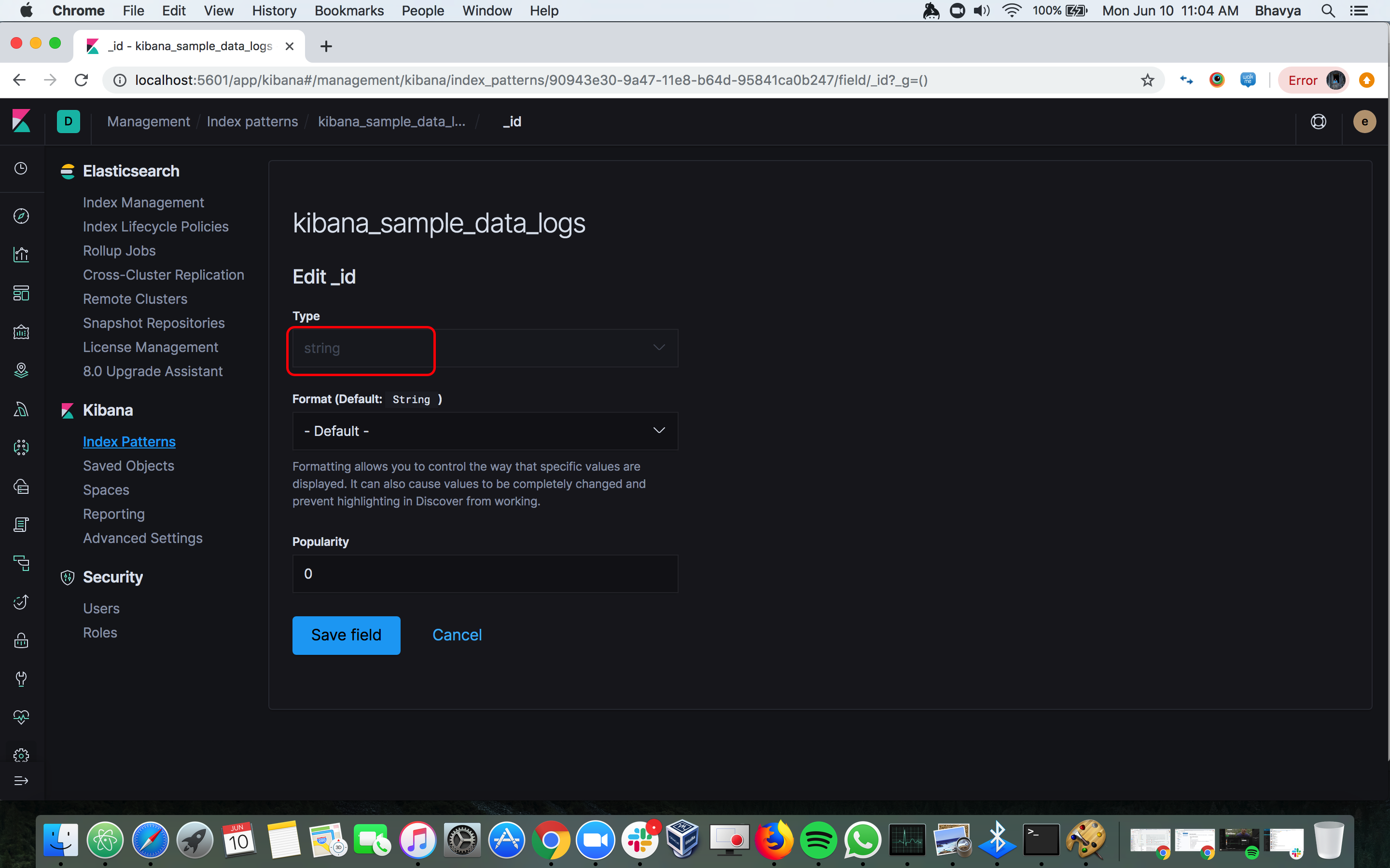 Type Of Field Under Index Patterns Is Not Visible In Darkmode · Issue 38551 · Elastickibana