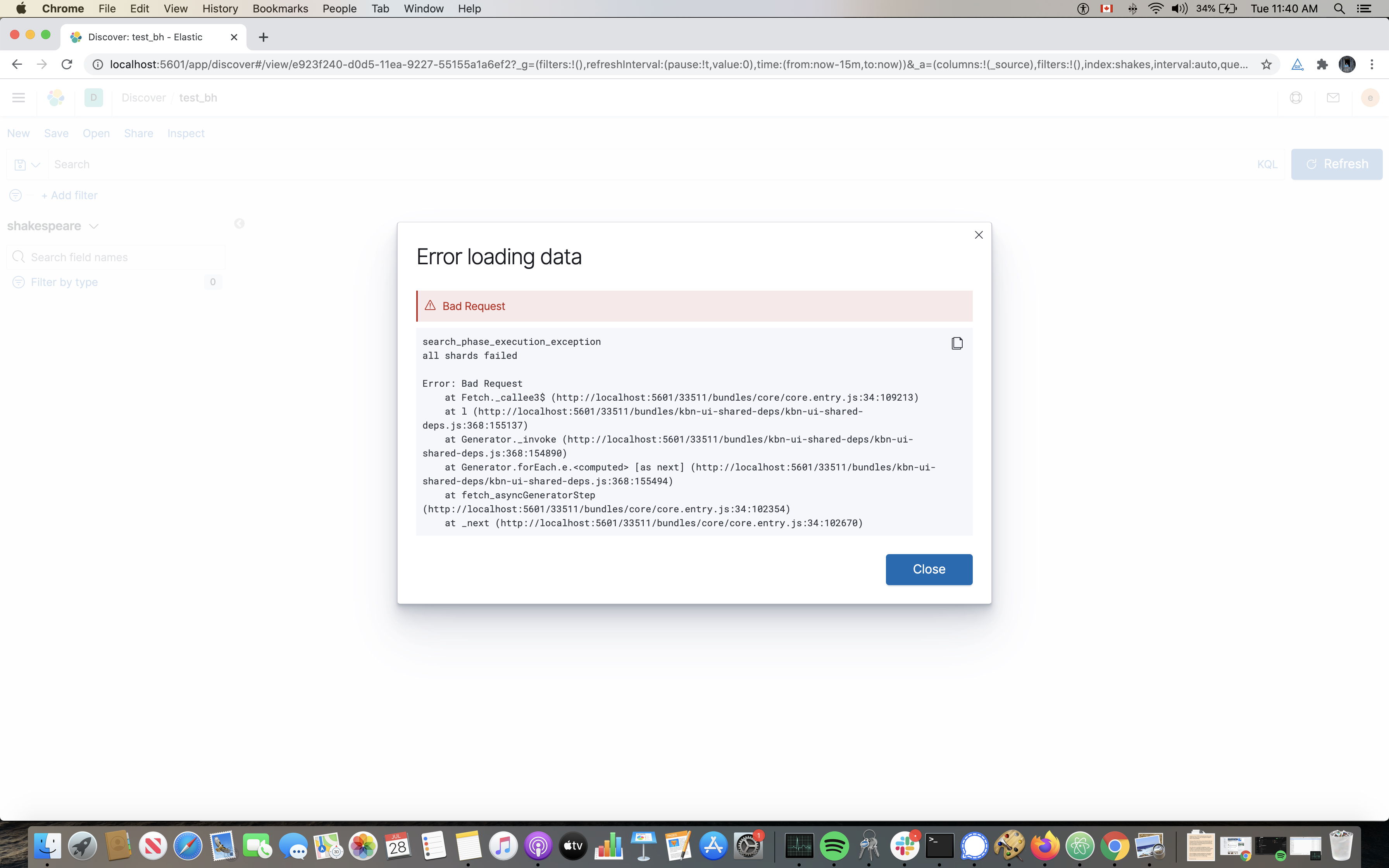 Kibana Displays Error Loading Data On Index Patterns In Discover If 4565