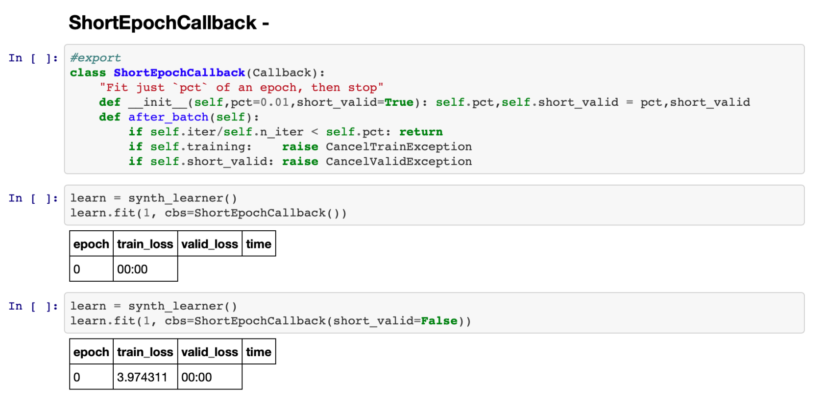 ShortEpochCallback does not record train metrics · Issue #3126 · fastai/fastai · GitHub