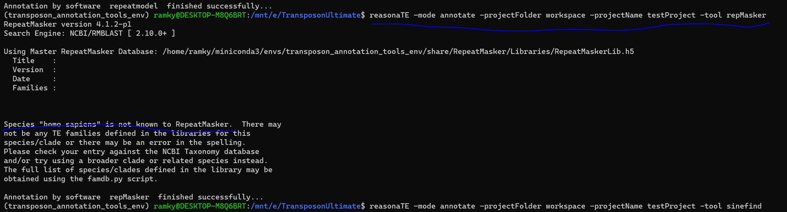 RepeatMasker and RepeatModeler (with the conda packages) not generating results · Issue #11 ...