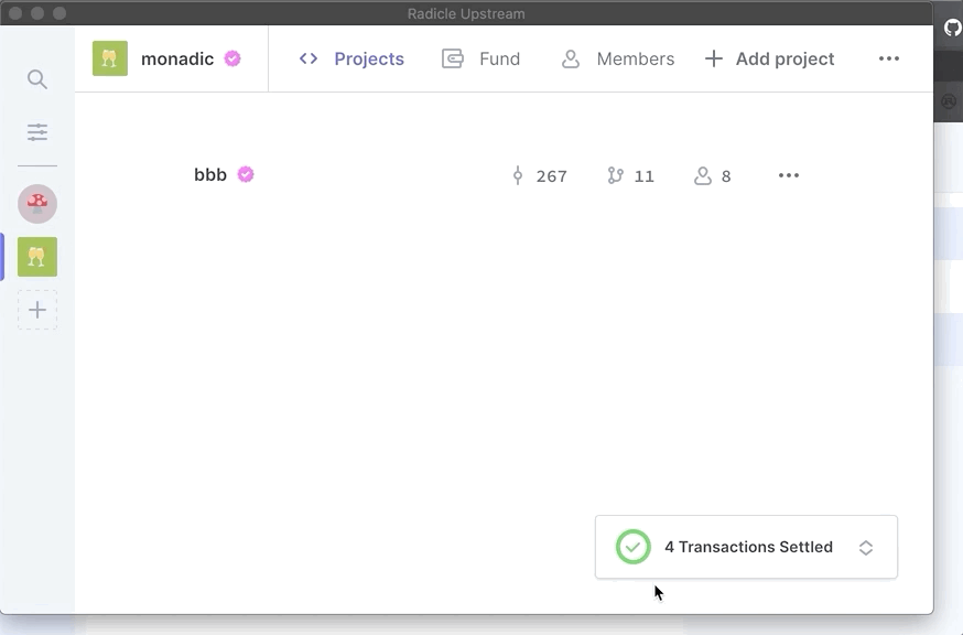 Fix transaction details screen for ProjectRegistration tx · Issue #481 · radicle-dev/radicle ...