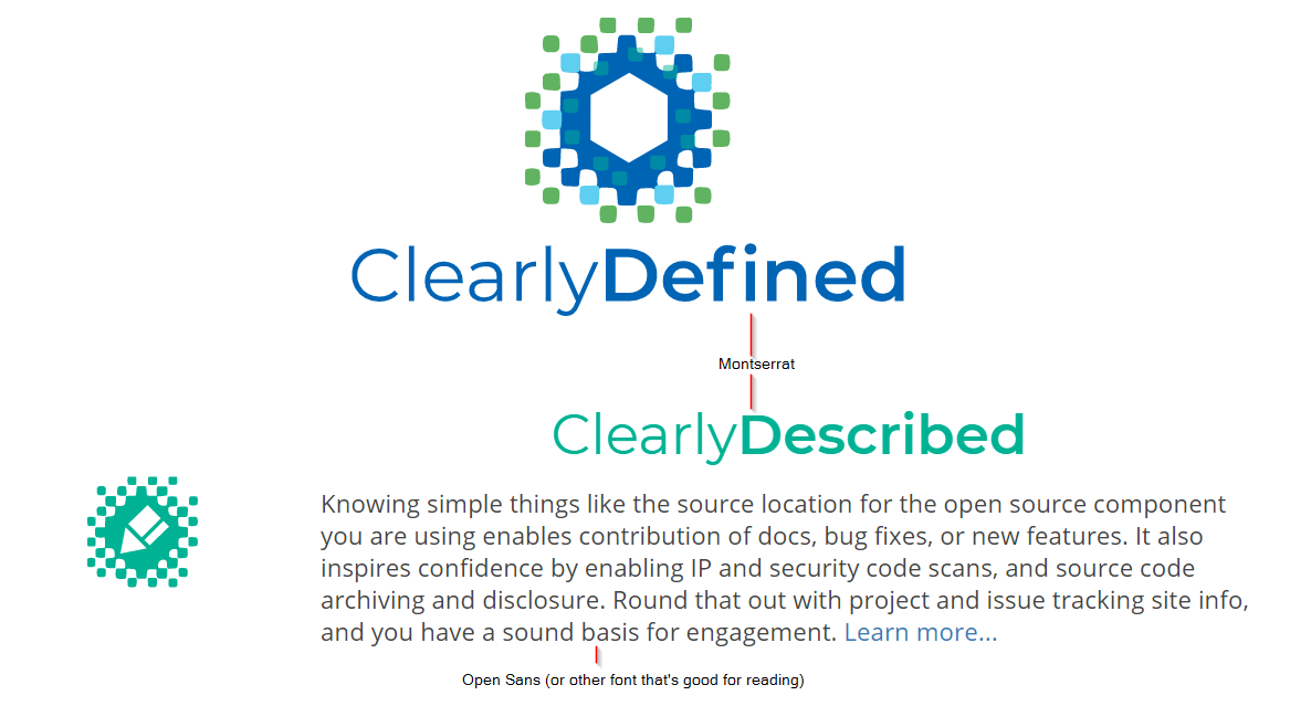 change docs font to montserrat · Issue #39 · clearlydefined/clearlydefined · GitHub