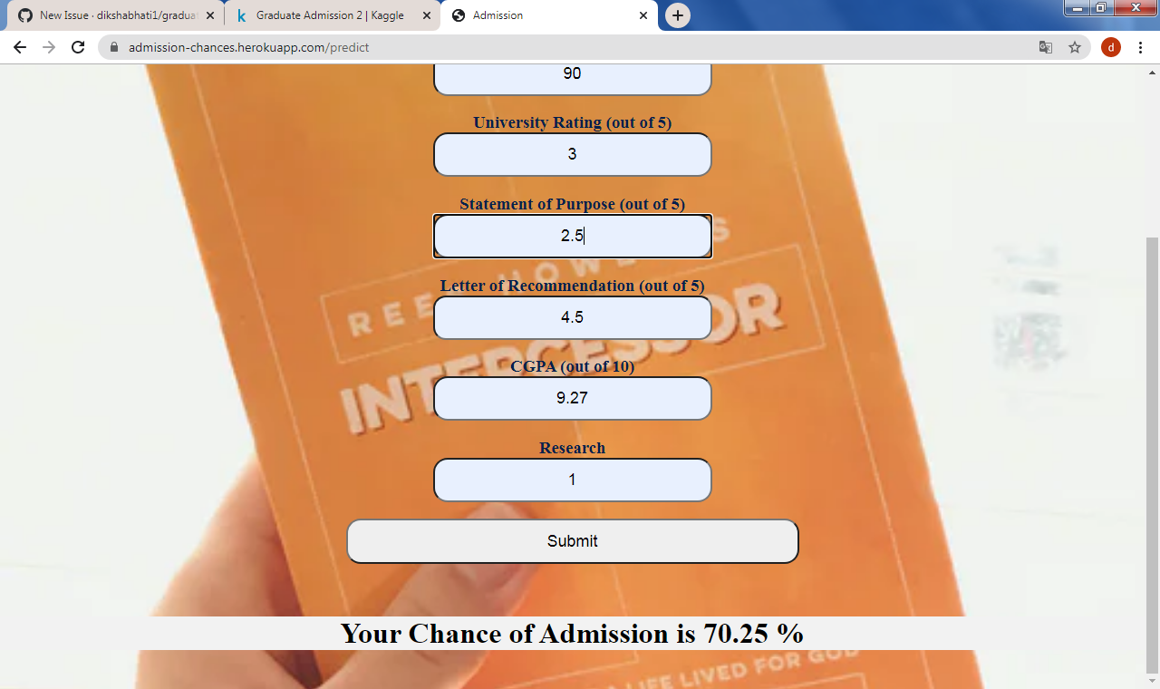 GitHub - dikshabhati1/graduate_admission_prediction