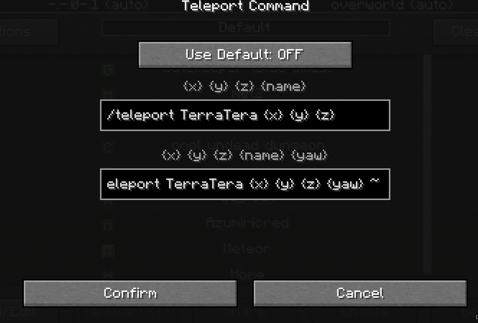 Teleportation setup - violet4/teras_modpack GitHub Wiki