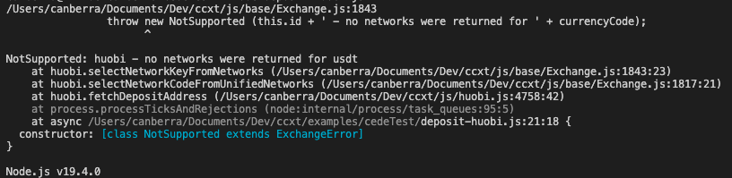 Huobi Cant Fetch Deposti Address · Issue 16900 · Ccxtccxt · Github 9301