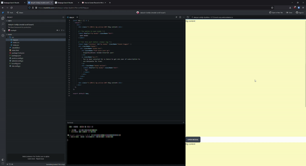 Open Modal Doesnt Prevent Background Scrolling · Issue 1341 · Saadeghidaisyui · Github