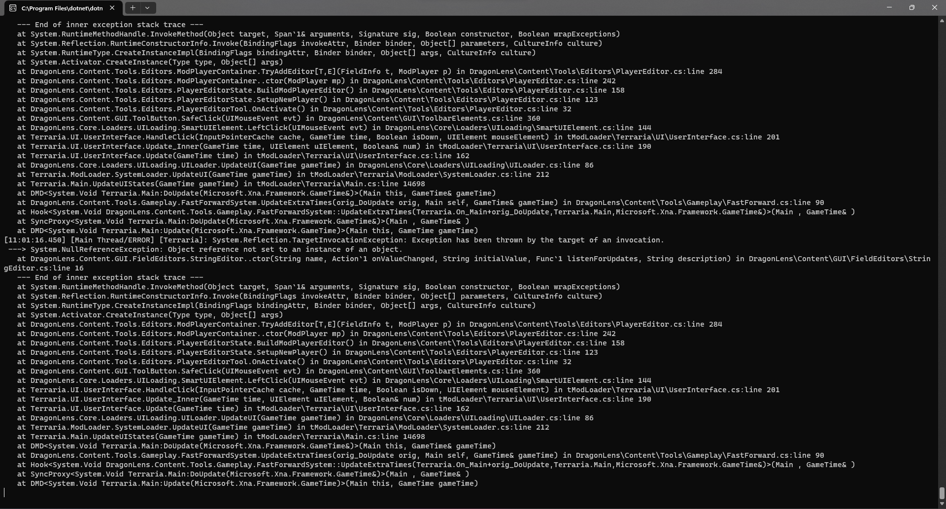(1.4.4) Clicking Player Editor Softlocks game · Issue #79 · ScalarVector1/DragonLens · GitHub