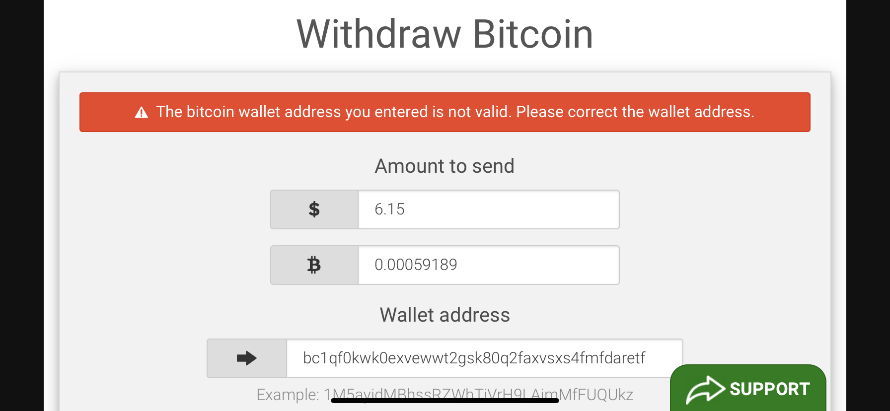 Address showing as invalid · Issue #1885 · btcpayserver/btcpayserver · GitHub