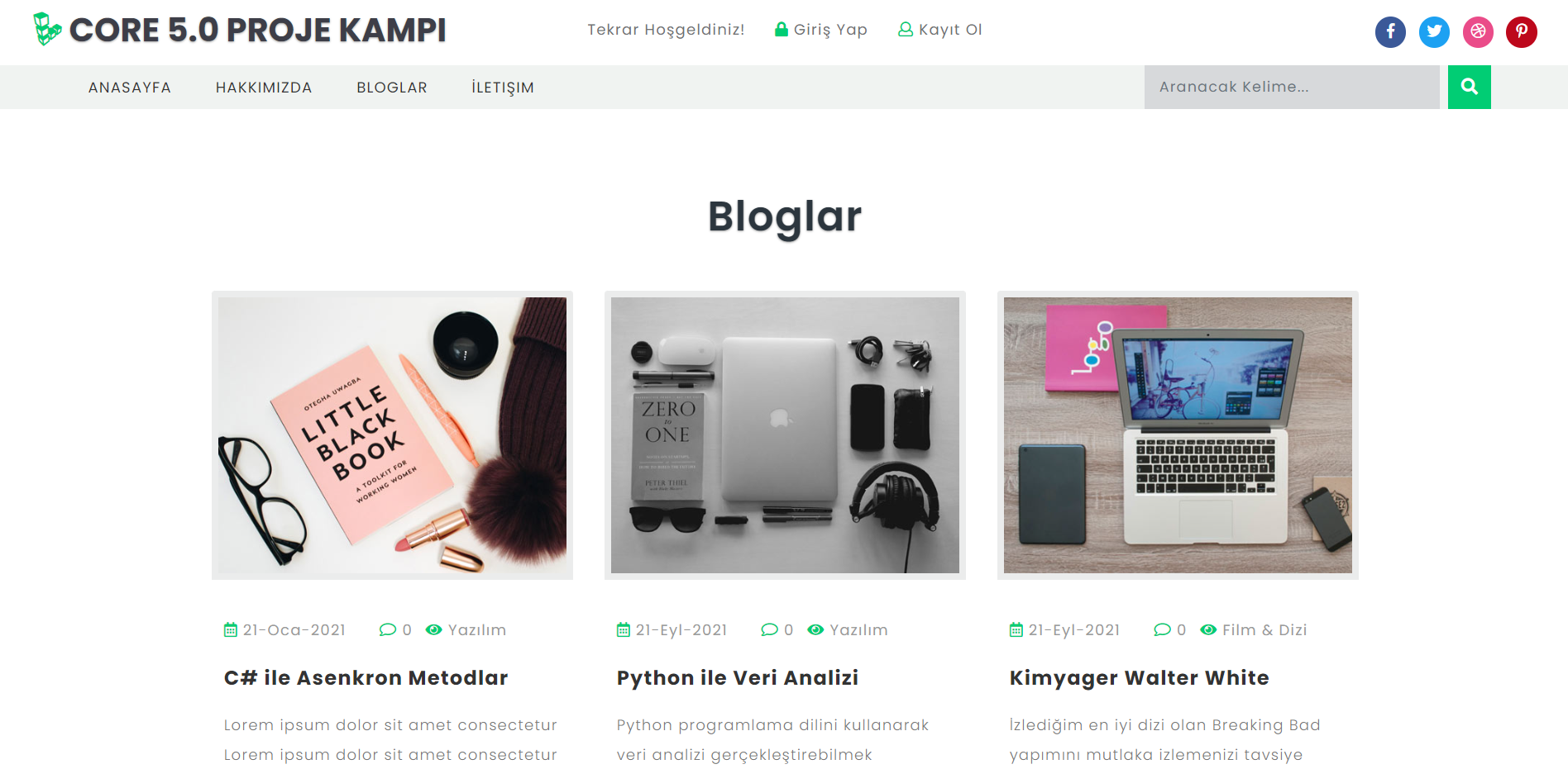 GitHub - duzgunberke/CoreBlogProject: We have developed a dynamic web ...