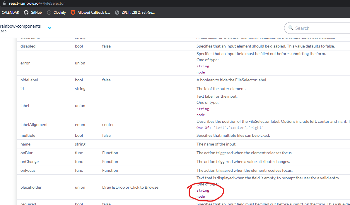 fix: FileSelector placeholder types · Issue #2403 · nexxtway/react-rainbow · GitHub