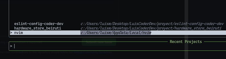 dashboard dont show project · Issue #357 · nvimdev/dashboard-nvim · GitHub