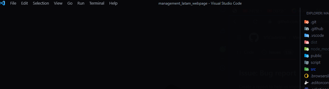 vim dont work if is not buffer open · Issue #8700 · VSCodeVim/Vim · GitHub