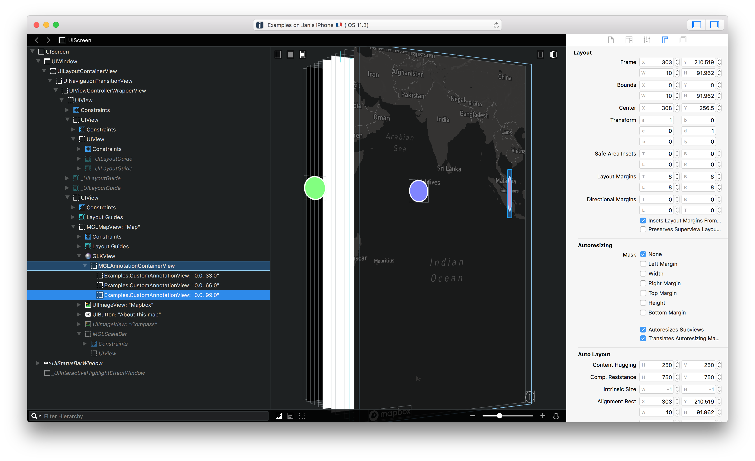 MGLAnnotationView distorted when rotatesToMatchCamera is true · Issue ...