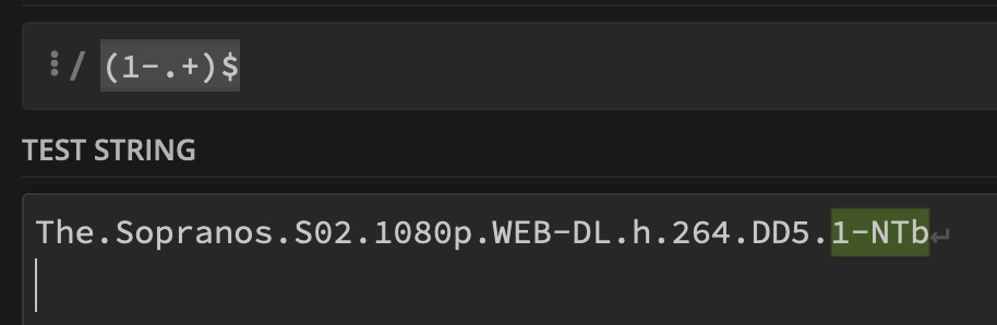 Bug Regex Issue With Sonarr Optional Dislike Release Containing 1 · Issue 802 · Trash