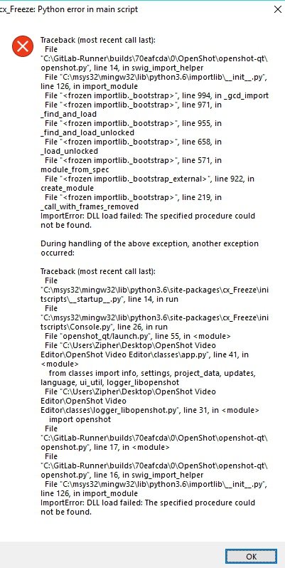 error in python script when i start up openshot · Issue #2748 · OpenShot/openshot-qt · GitHub