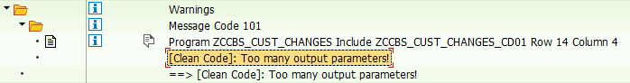 Too Many Output Parameters Check · Issue #58 · SAP/code-pal-for-abap · GitHub