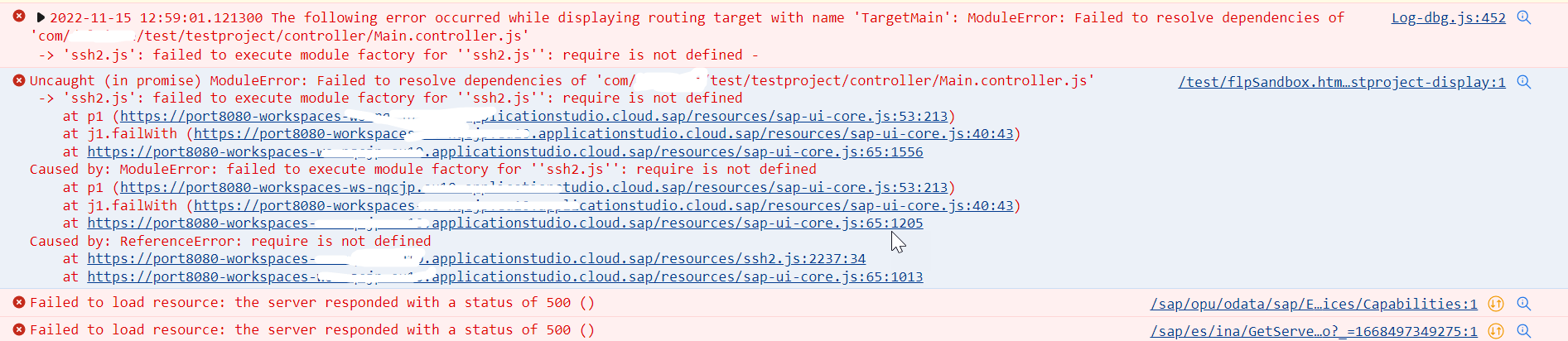 Getting Required Is Not Defined When Using Ssh2 Node Library In Ui5 Framework · Issue 649 · Ui5