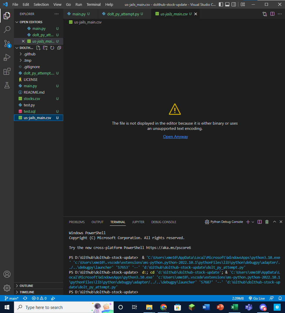 API Demonstration for multi-table download saves a .zip file as a .csv · Issue #254 · dolthub ...