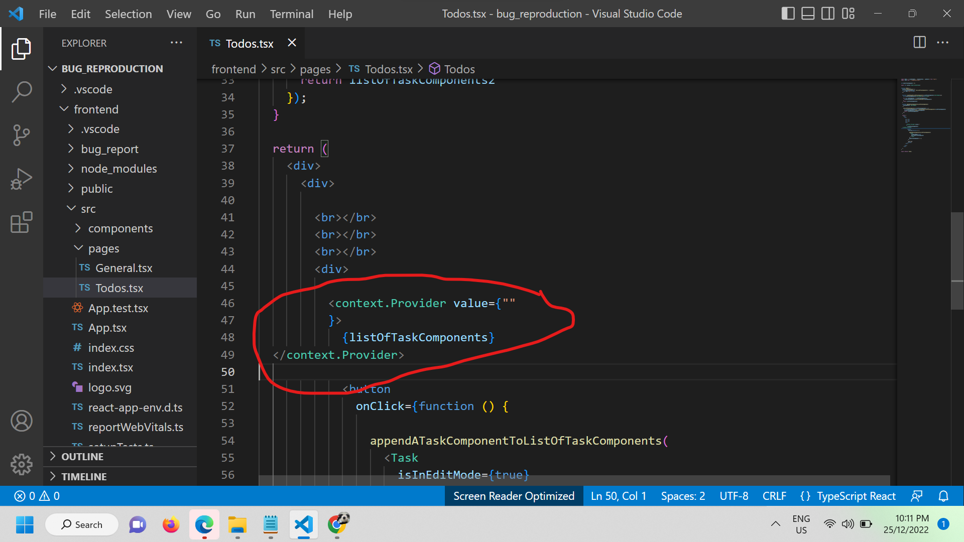 Bug: Problem when trying to render a list as a child of a context.provider element. · Issue ...