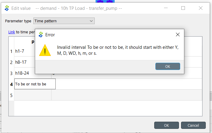 Validate time pattern entries within DB Editor · Issue #1569 · spine-tools/Spine-Toolbox · GitHub