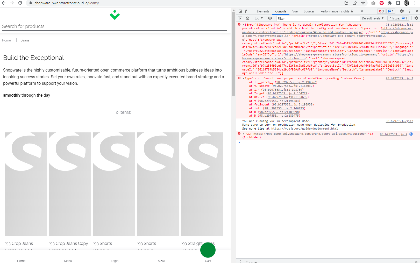 [Bug] Urgent: product listing does not work · Issue #1906 · vuestorefront/shopware-pwa · GitHub