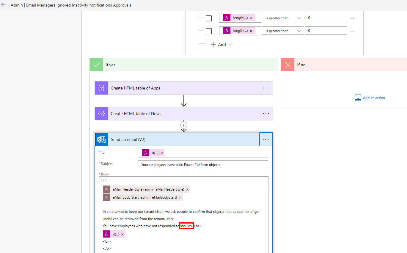 [coe Starter Kit Bug] Spelling Mistake In Flow Admin Email Managers Ignored Inactivity