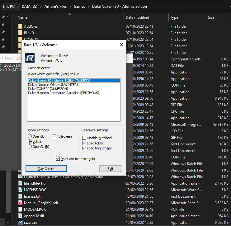 [BUG] [Duke] Raze 1.7.1 is unable to detect and launch some addons from ZOOM Platform release of ...