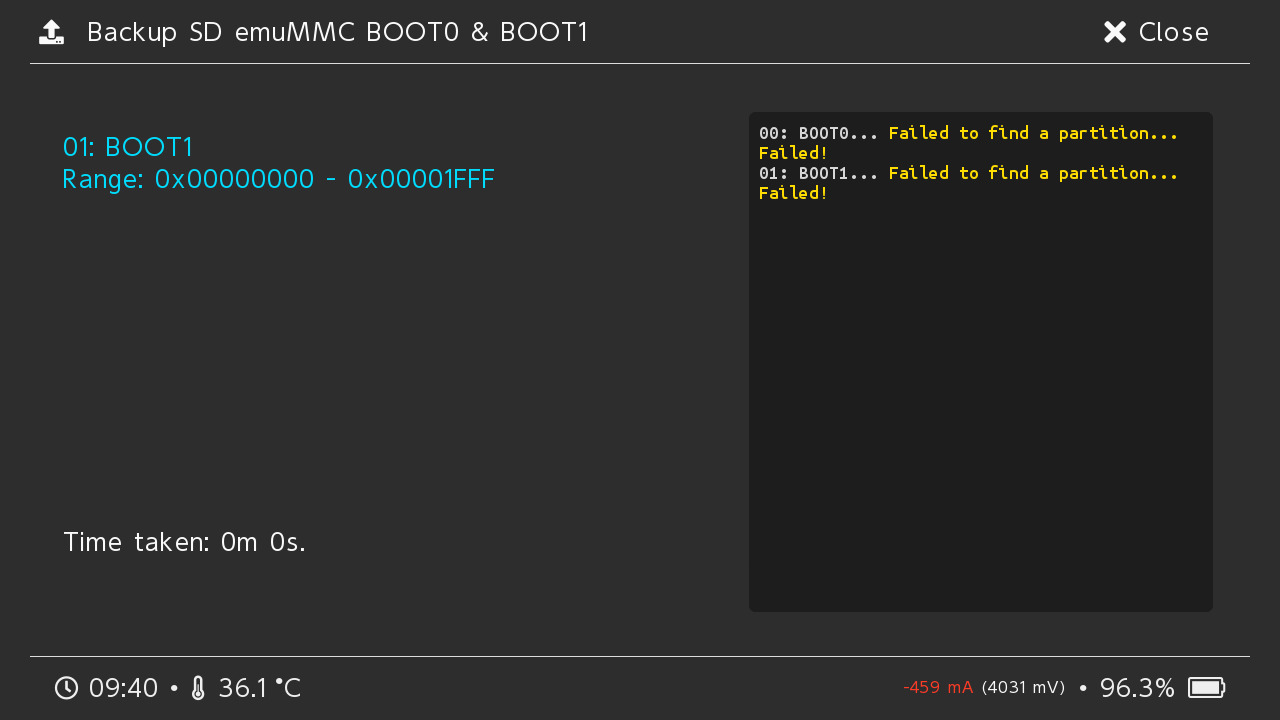 Failure to backup BOOT0 & BOOT1 · Issue #574 · CTCaer/hekate · GitHub