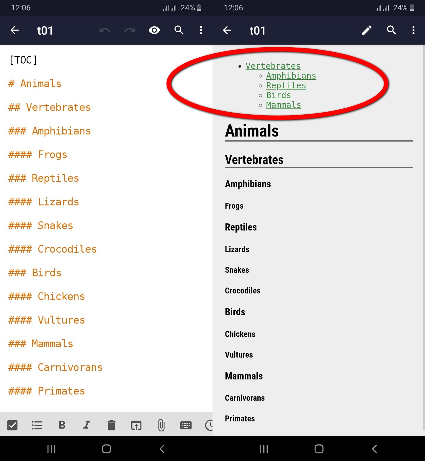 Table of Contents - missing headings · Issue #1189 · gsantner/markor ...