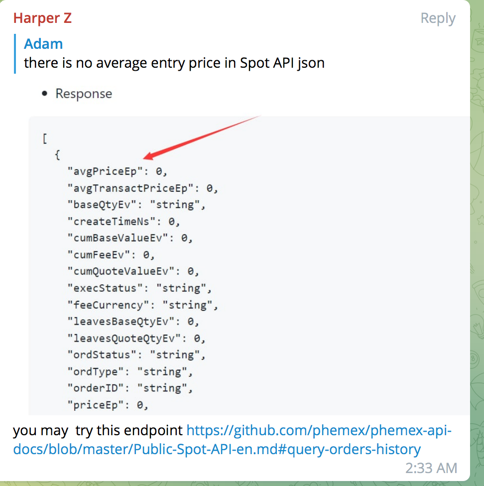 phemex Spot positions / get average entry price ? · Issue #12620 · ccxt/ccxt · GitHub