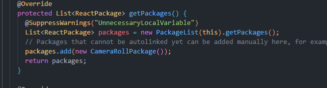 Import Undefined Camerarollpackage · Issue 508 · React Native