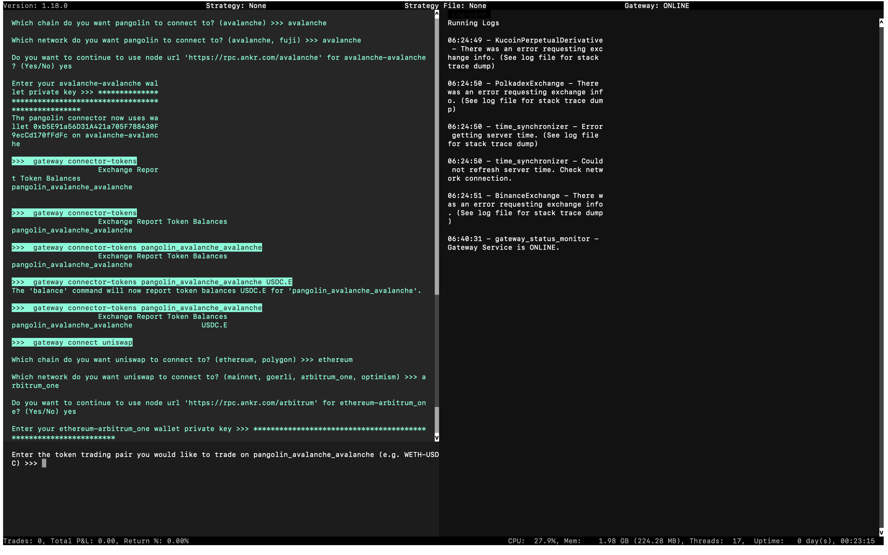 Getting duplicate values for USDC.e on UI when starting AMM-arbitrage strategy · Issue #144 ...