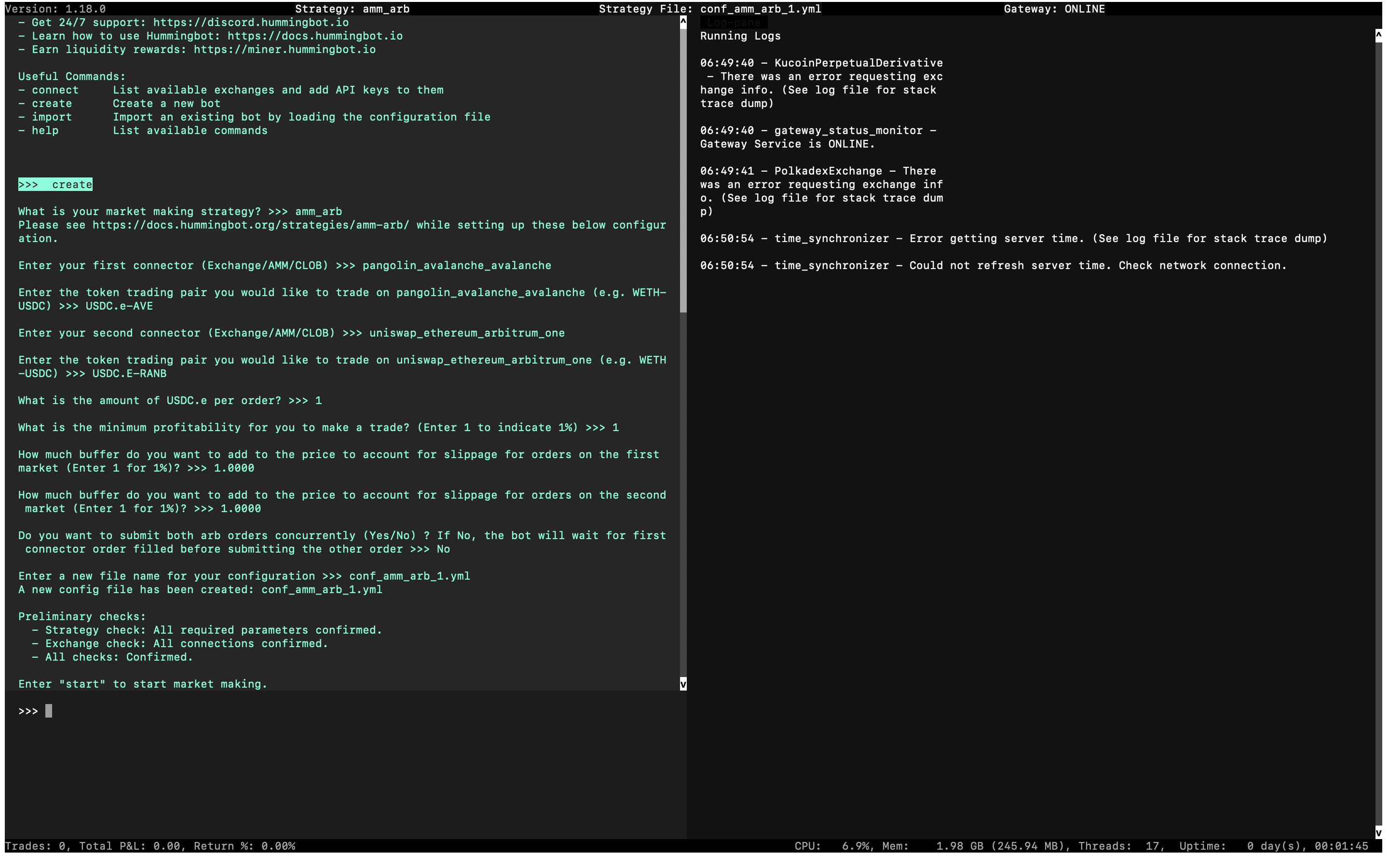 Getting duplicate values for USDC.e on UI when starting AMM-arbitrage strategy · Issue #144 ...